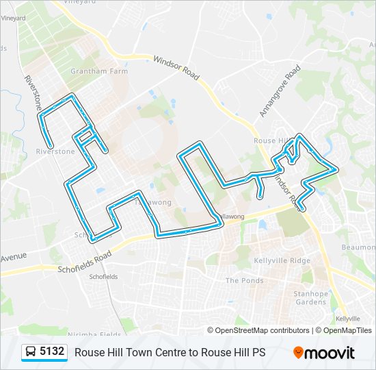 5132 Route: Schedules, Stops & Maps - Rouse Hill PS (Updated)