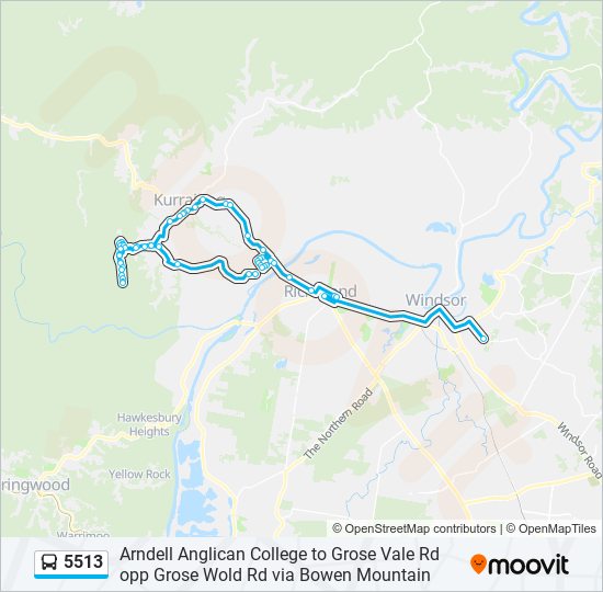 5513 Route: Schedules, Stops & Maps - North Richmond (Updated)