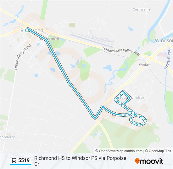 5519 Route: Schedules, Stops & Maps - Bligh Park (Updated)