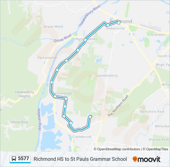 5577 Route: Schedules, Stops & Maps - Cranebrook (Updated)