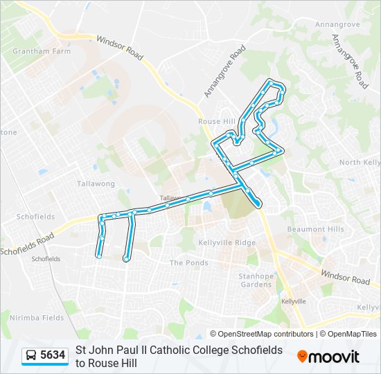 5634 Route: Schedules, Stops & Maps - Rouse Hill (Updated)