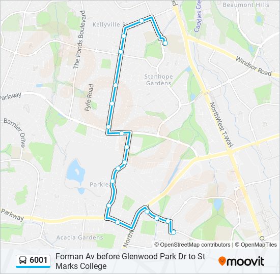 6001 Route: Schedules, Stops & Maps - St Marks & Johnxxiii (Updated)