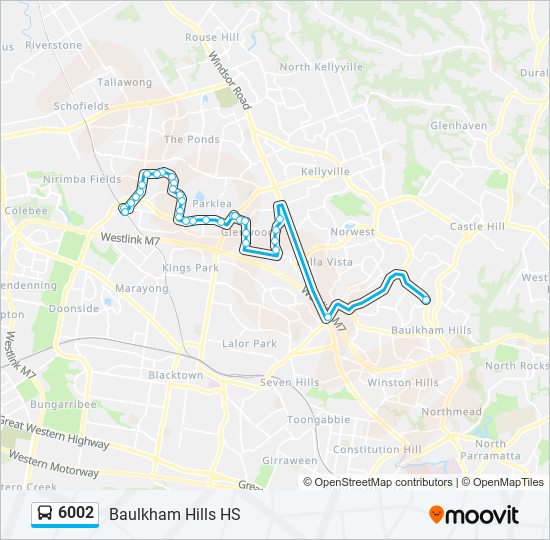 6002 Route: Schedules, Stops & Maps - Baulkham Hills HS (Updated)