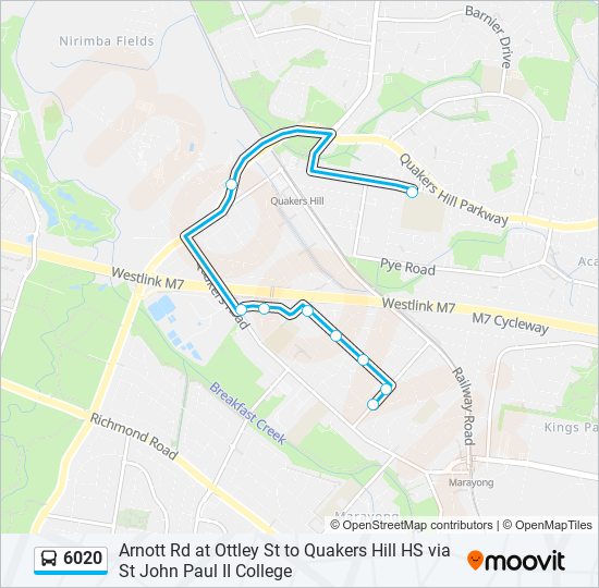 6020 Route: Schedules, Stops & Maps - Quakers Hill HS (Updated)