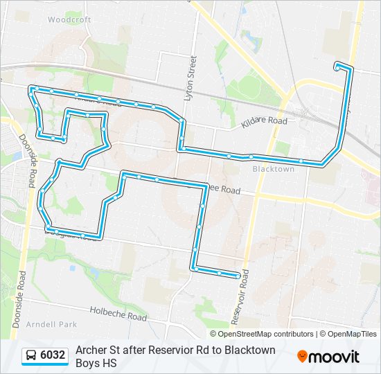 6032 Route: Schedules, Stops & Maps - Blacktown HS (Updated)