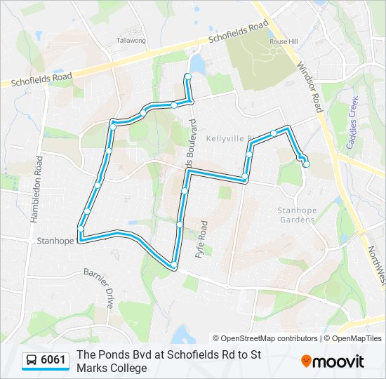6061 Route: Schedules, Stops & Maps - St Marks & Johnxxiii (Updated)