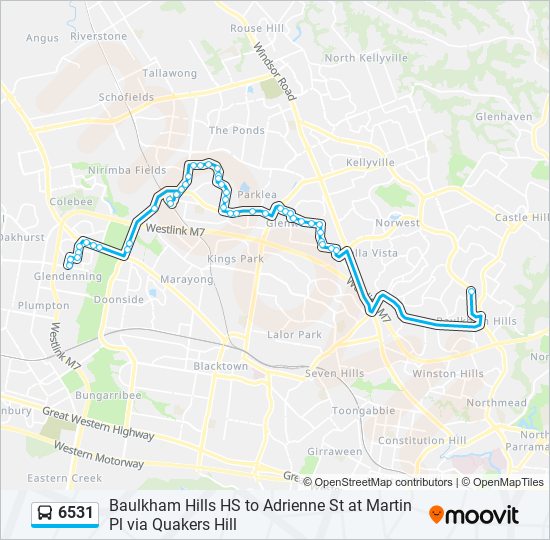 6531 Route: Schedules, Stops & Maps - Glendenning (Updated)
