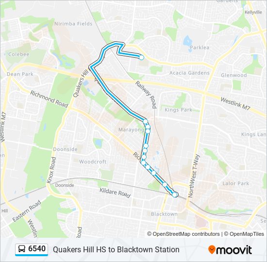 6540 Route: Schedules, Stops & Maps - Blacktown (Updated)