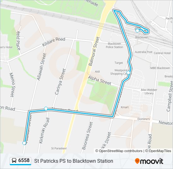 6558 Route: Schedules, Stops & Maps - Blacktown (Updated)