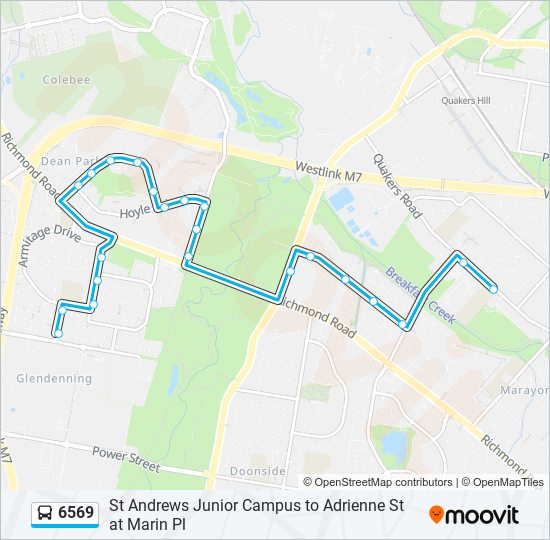 6569 Route: Schedules, Stops & Maps - Glendenning (Updated)