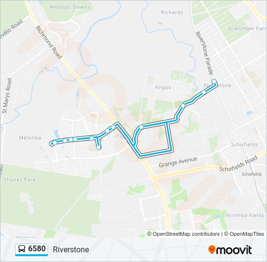6580 Route: Schedules, Stops & Maps - Riverstone (Updated)