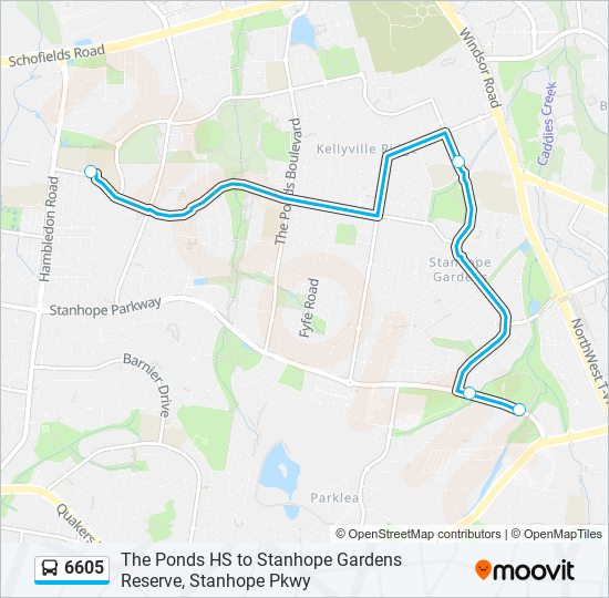 6605 Route: Schedules, Stops & Maps - Stanhope Gardens (Updated)
