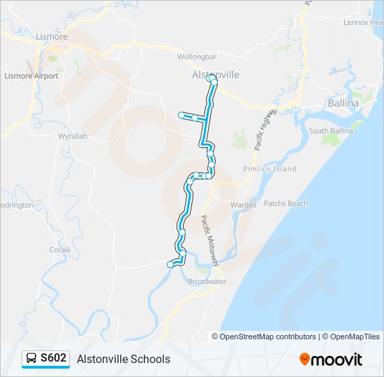 s602 Route: Schedules, Stops & Maps - Alstonville Schools (Updated)