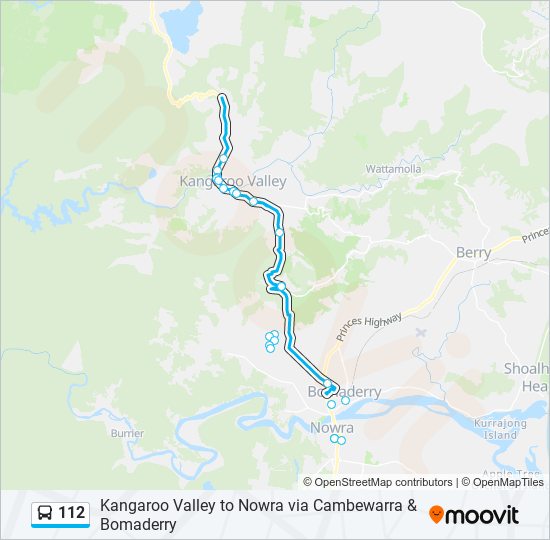 112 Route: Schedules, Stops & Maps - Bomaderry & Nowra (Updated)