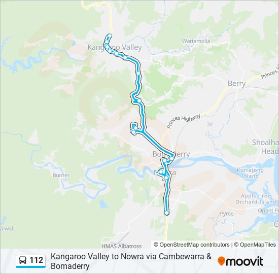 112 Route: Schedules, Stops & Maps - Bomaderry & Nowra (Updated)