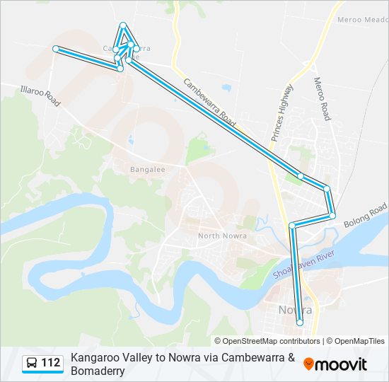 112 Route: Schedules, Stops & Maps - Bomaderry & Nowra (Updated)