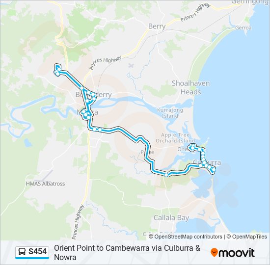 s454 Route: Schedules, Stops & Maps - Nowra Schools (Updated)