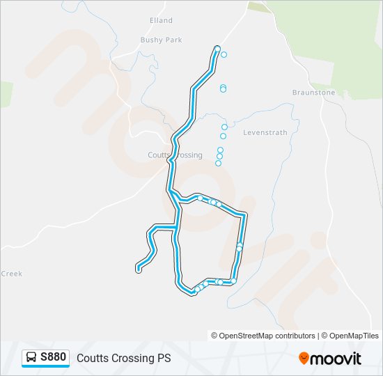 s880 Route: Schedules, Stops & Maps - Coutts Crossing PS (Updated)