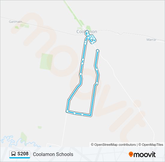 s208 Route: Schedules, Stops & Maps - Coolamon Schools (Updated)