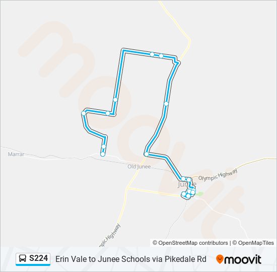 s224 Route: Schedules, Stops & Maps - Junee Schools (Updated)