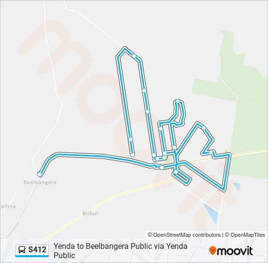 s412 Route: Schedules, Stops & Maps - Beelbangera Public (Updated)