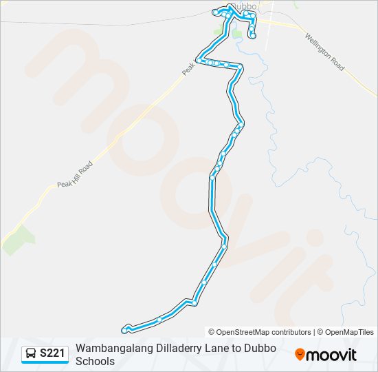 s221 Route: Schedules, Stops & Maps - Dubbo Schools (Updated)