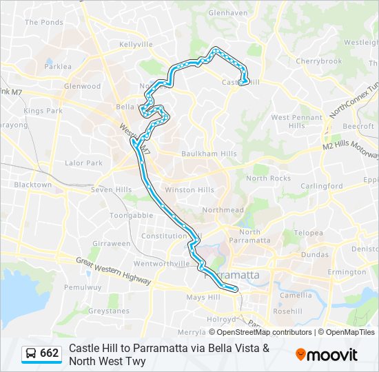 662 Route: Schedules, Stops & Maps - Parramatta Station (Updated)