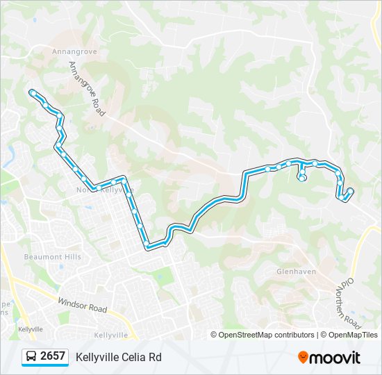 2657 Route: Schedules, Stops & Maps - Kellyville Celia Rd (Updated)
