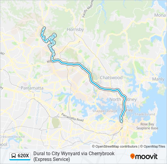 620x Route: Schedules, Stops & Maps - Dural (Updated)