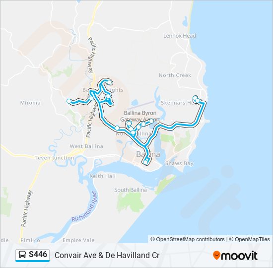 s446 Route: Schedules, Stops & Maps - Convair Ave & De Havilland Cr ...