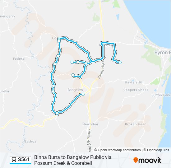 s561 Route: Schedules, Stops & Maps - Bangalow Public (Updated)