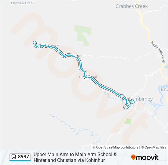 s997 Route: Schedules, Stops & Maps - Upper Main Arm (Updated)