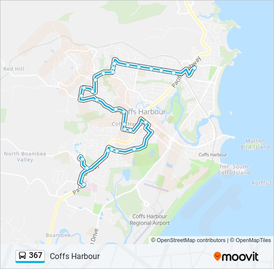 367 Route: Schedules, Stops & Maps - Coffs Harbour (Updated)
