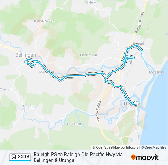 s339 Route: Schedules, Stops & Maps - Urunga (Updated)
