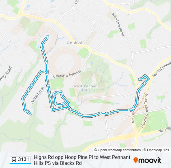 3131 Route: Schedules, Stops & Maps - W Pennant Hills PS (Updated)