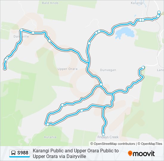 s988 Route: Schedules, Stops & Maps - Upper Orara (Updated)