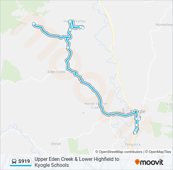 s919 Route: Schedules, Stops & Maps - Kyogle Schools (Updated)