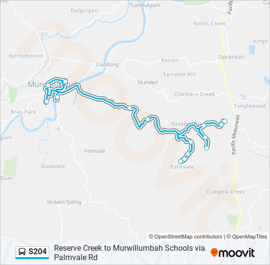 s204 Route: Schedules, Stops & Maps - Reserve Creek (Updated)