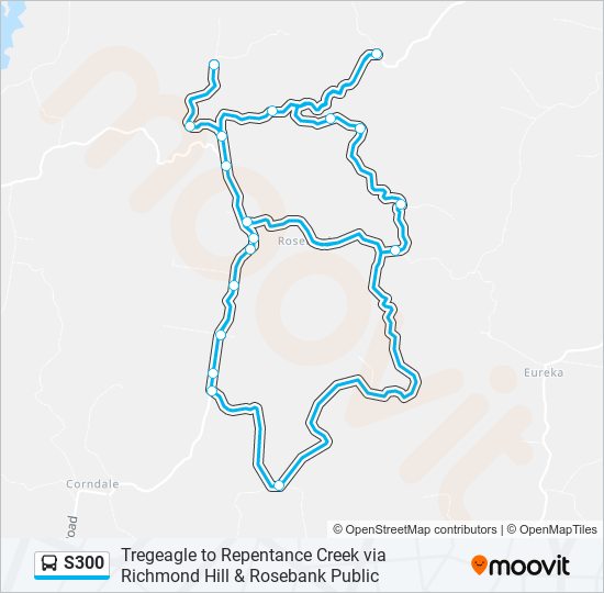 s300 Route: Schedules, Stops & Maps - Tregeagle (Updated)