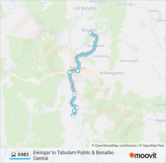 s983 Route: Schedules, Stops & Maps - Bonalbo Central (Updated)