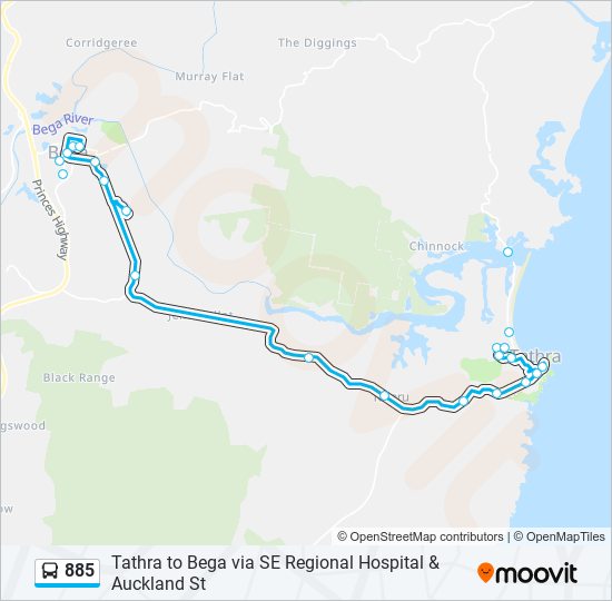 885 Route: Schedules, Stops & Maps - Tathra (Updated)