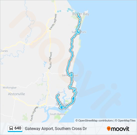 640 Route: Schedules, Stops & Maps - Gateway Airport, Southern Cross Dr ...