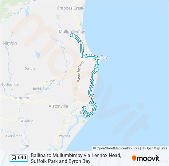 640 Route: Schedules, Stops & Maps - Mullumbimby (Updated)