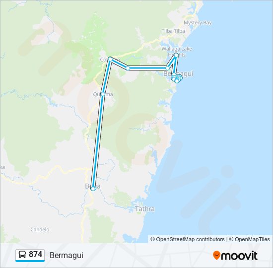 874 Route: Schedules, Stops & Maps - Bermagui (Updated)