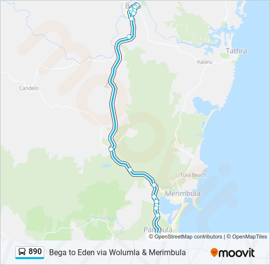 890 Route: Schedules, Stops & Maps - Pambula (Updated)