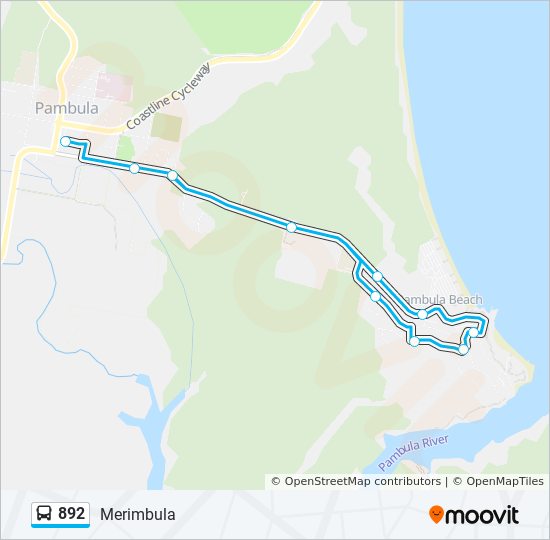 892 Route: Schedules, Stops & Maps - Merimbula (Updated)