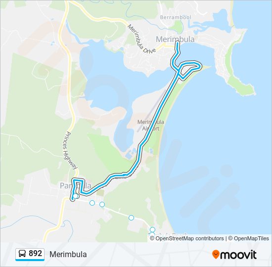 892 Route: Schedules, Stops & Maps - Merimbula (Updated)