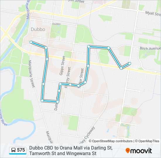 575 Route: Schedules, Stops & Maps - CBD via Central South (Updated)