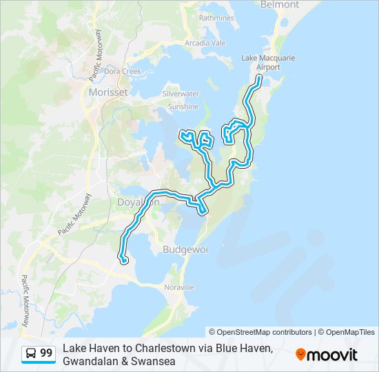 99 Route: Schedules, Stops & Maps - Swansea (Updated)
