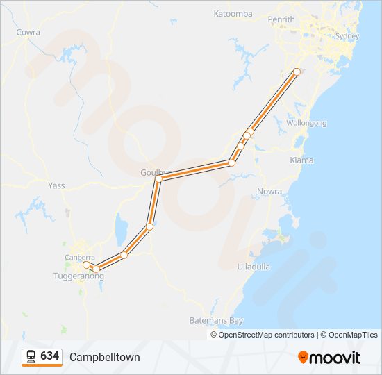 634 Route: Schedules, Stops & Maps - Campbelltown (Updated)